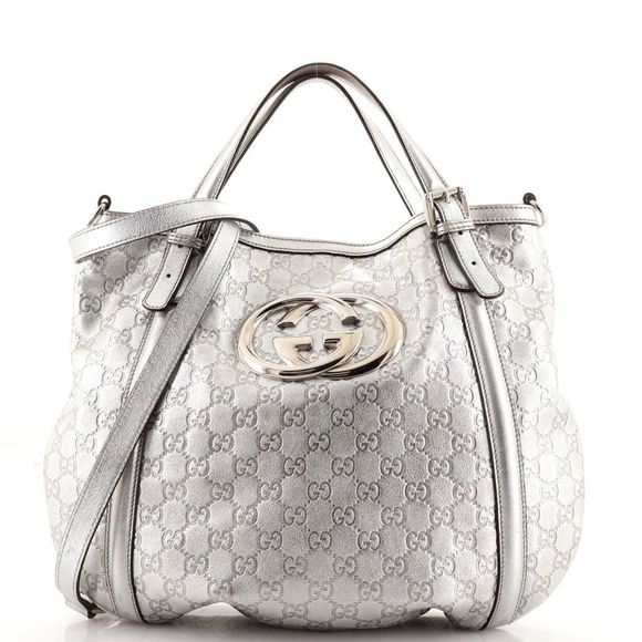 Gucci | Bags | Gucci Britt Web Convertible Satchel Guccissima Leather ...